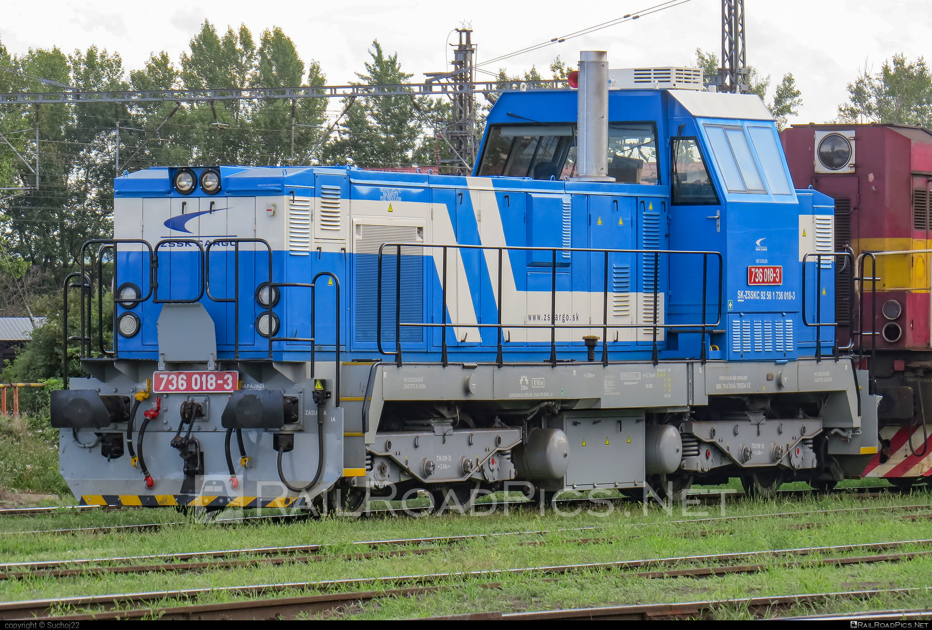 736 018-3 - ŽOS Zvolen Class 736 operated by Železničná Spoločnost ...