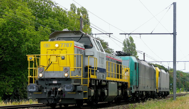 7787 - NMBS/SNCB Class 77 operated by Nationale Maatschappij van ...
